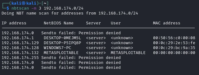 nbtscan：获取 NetBIOS 名称信息的网络扫描神器！全参数详细教程！Kali Linux教程！ - 哔哩哔哩