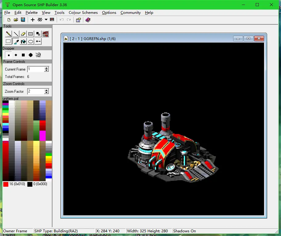 【教程】红色警戒2美工设计入门指引 - 第四章 - SHP基本指南（二） - SHP Builder入门 - 哔哩哔哩