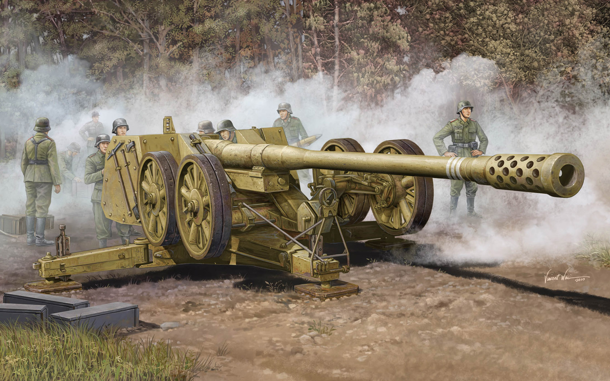 更大，更长，更强的德意志超重型反坦克炮——Pak44反坦克炮 - 哔哩哔哩