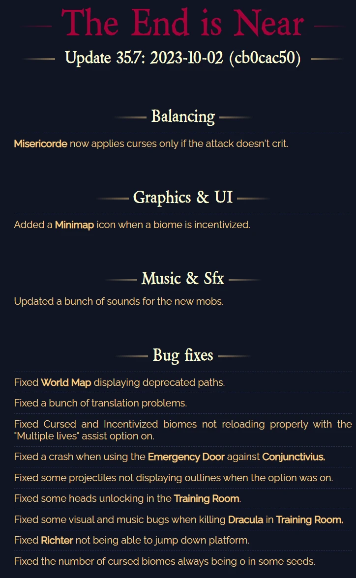【死亡细胞】3.5版本官网更新公告（更新至 V3.5.8 / U35.8） - 哔哩哔哩