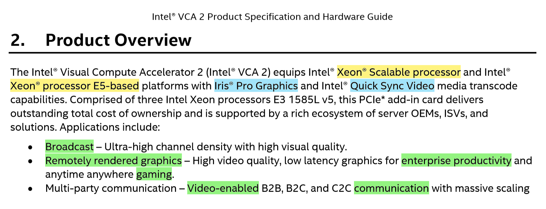 人类早期驯服野生英特尔VCA卡的珍贵资料 #1 启程！VCA2手册先行简要分析 - 硬件篇 - 哔哩哔哩