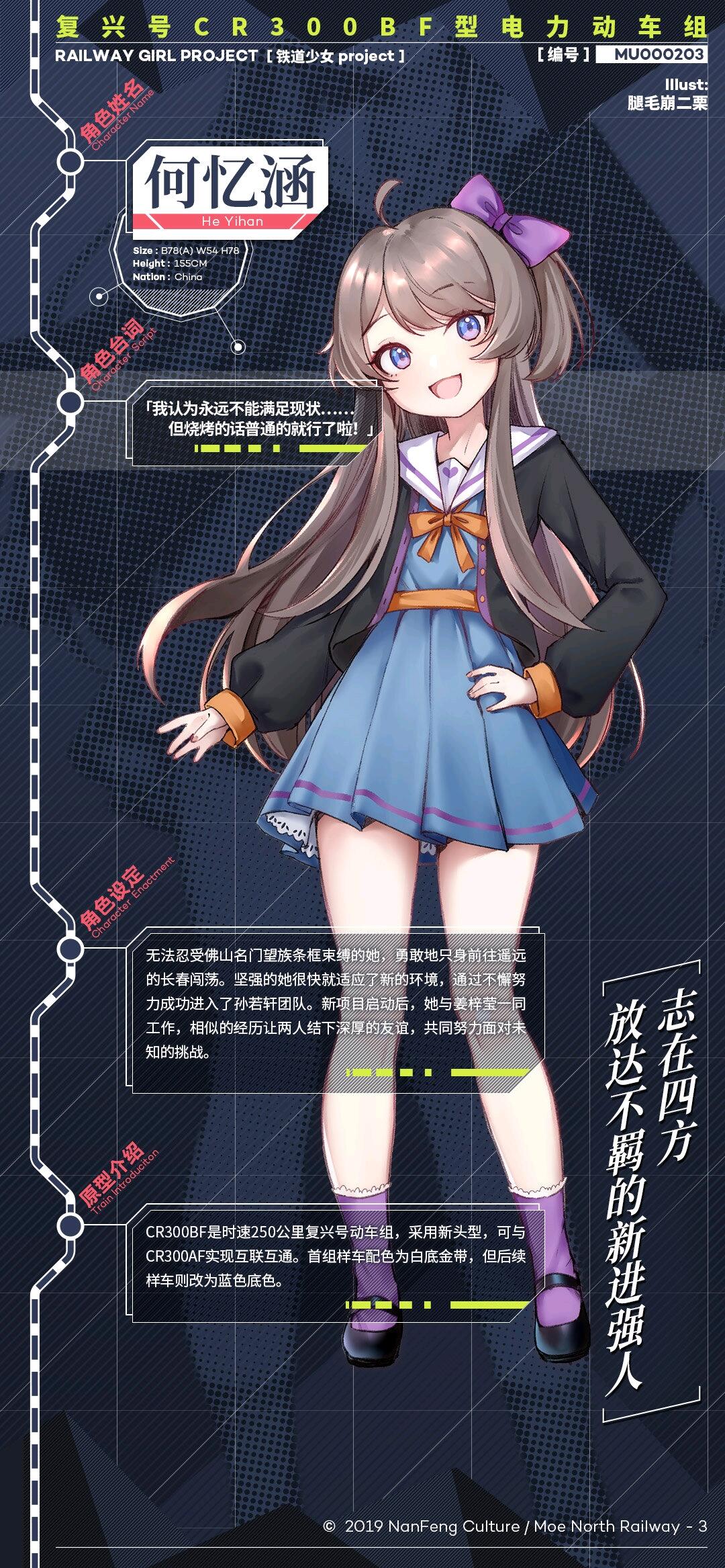 铁道少女project 人物角色介绍图总计（闲的蛋疼）动车篇 - 哔哩哔哩