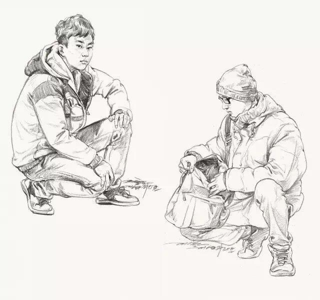 好经典的速写人物临摹素材，值得收藏！ - 哔哩哔哩