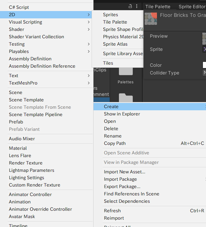 Unity中Tile、Tilemap、Sprites对象间关系的个人理解 - 哔哩哔哩