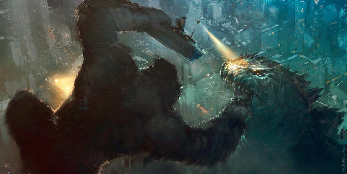 【2K-8K共计145MB】哥斯拉大战金刚超清HD无水印海报壁纸 - 哔哩哔哩