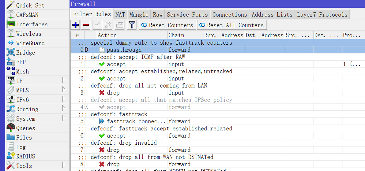 [ RouterOS 折腾手记 ] 2.配置防火墙和流量整形 - 哔哩哔哩
