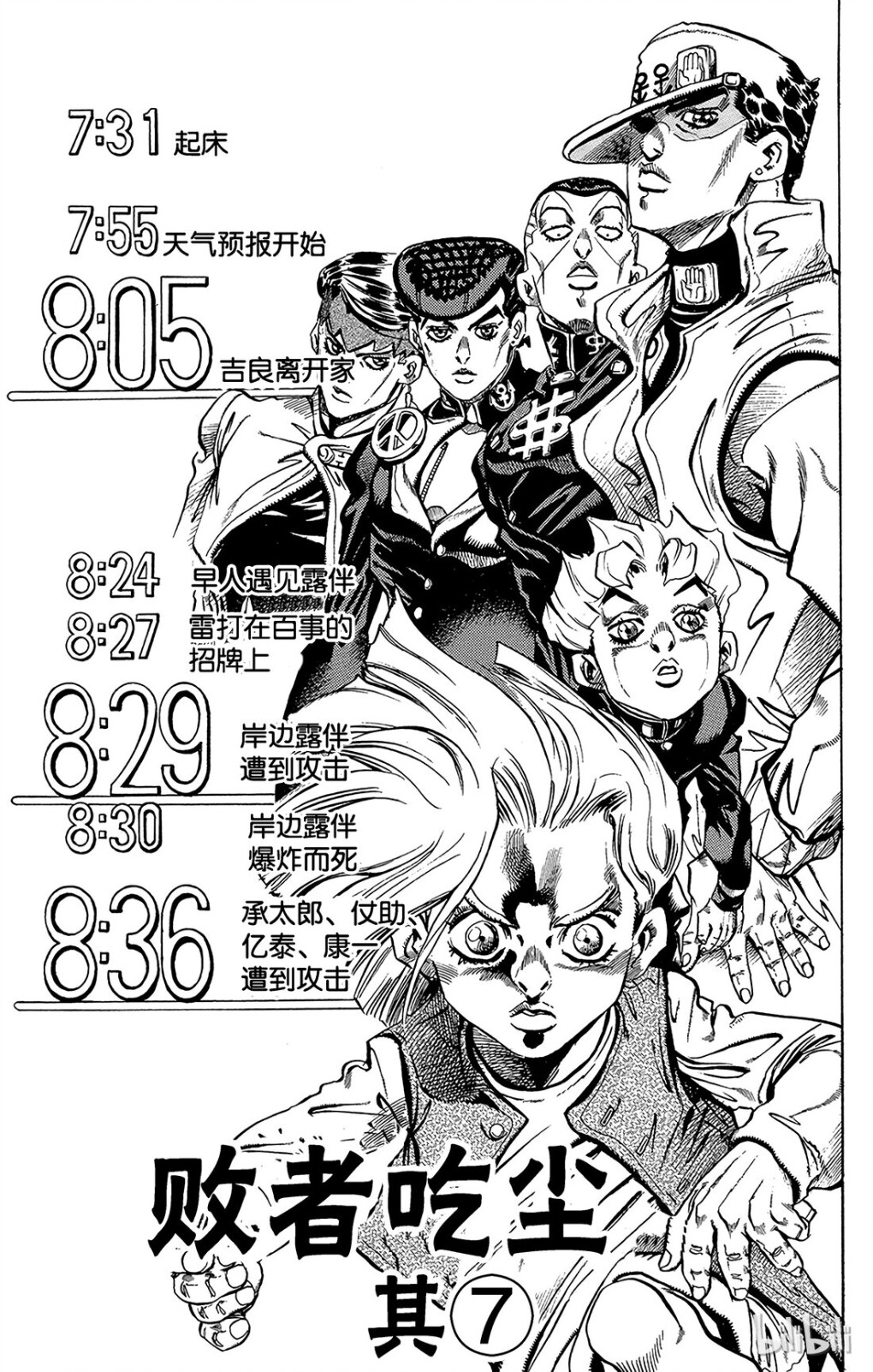 jojo1~8黑白漫画封面（二） - 哔哩哔哩