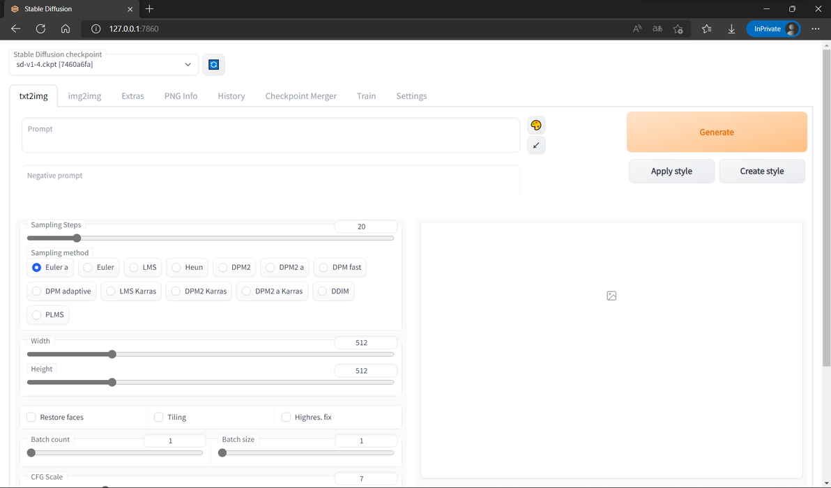 没有独显/AMD显卡也能使用AI画图？windows下部署stable diffusion ui使用cpu进行绘图 - 哔哩哔哩