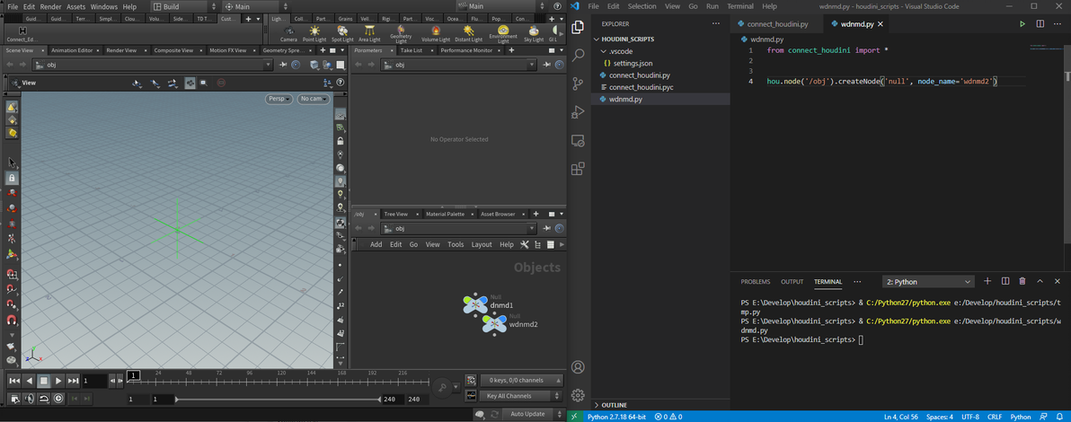 vscode连接houdini 配置py开发环境(有坑) - 哔哩哔哩