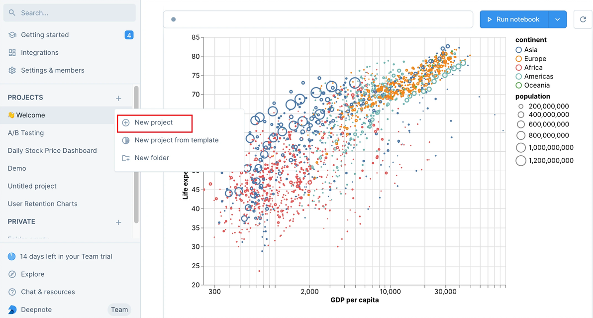 云端数据科学平台Deepnote，相当于云上的Jupyter Note - 哔哩哔哩