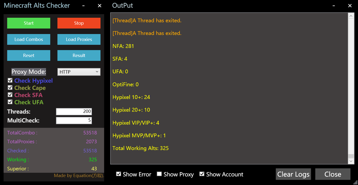 Minecraft Account Checker - 哔哩哔哩