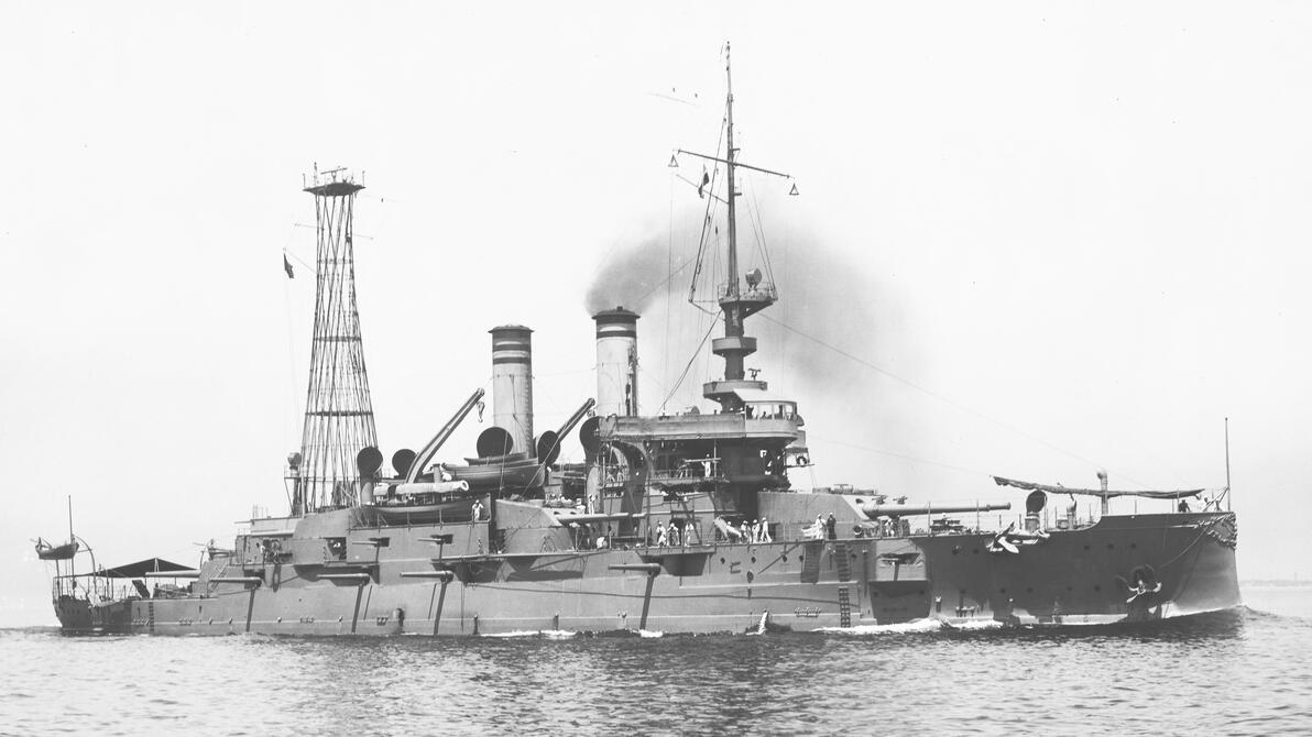 【美国战列舰图片极简史-下】从BB-1印第安纳到BB-71路易斯安那 - 哔哩哔哩