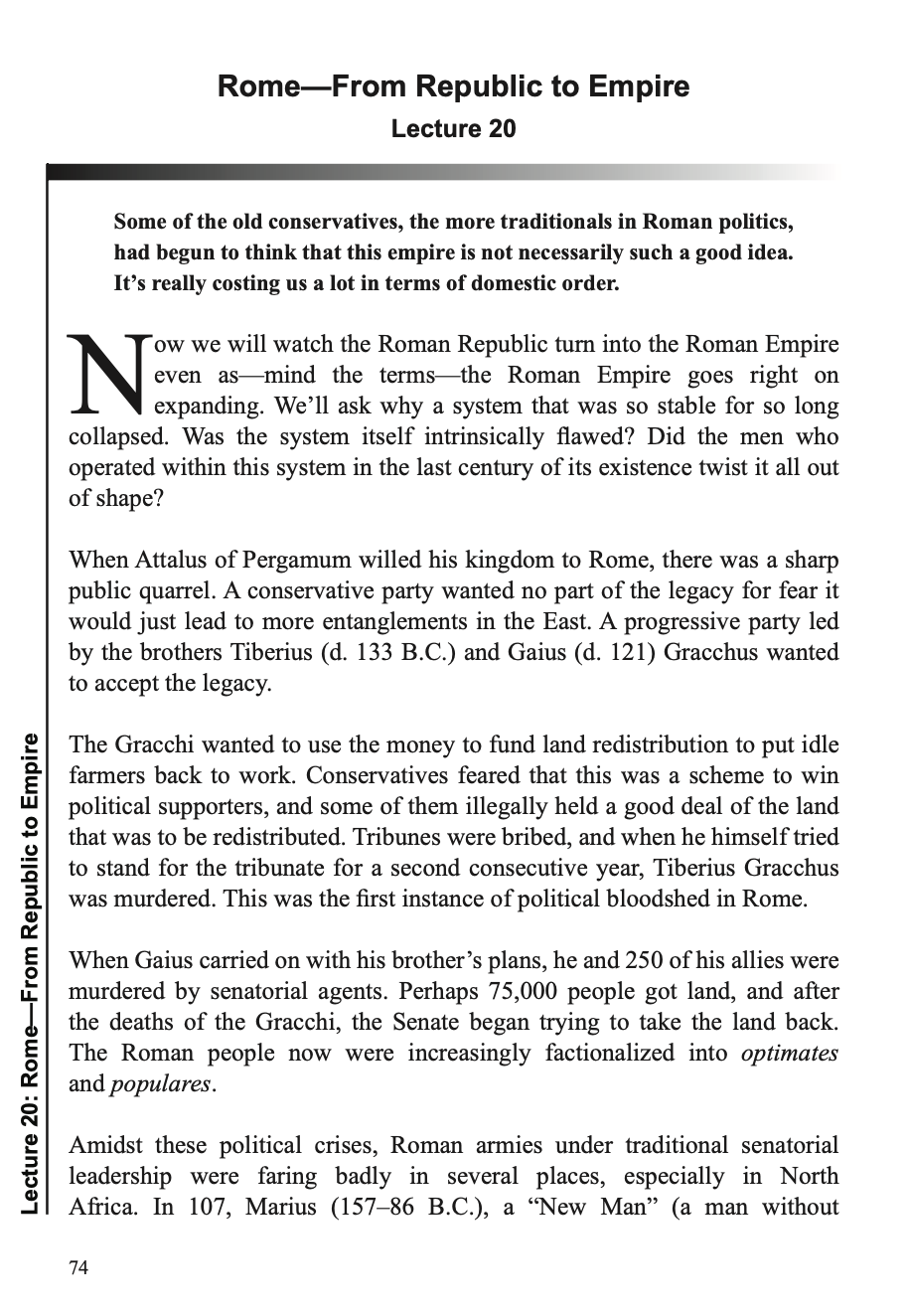 Lecture 20. Rome—From Republic to Empire - 哔哩哔哩