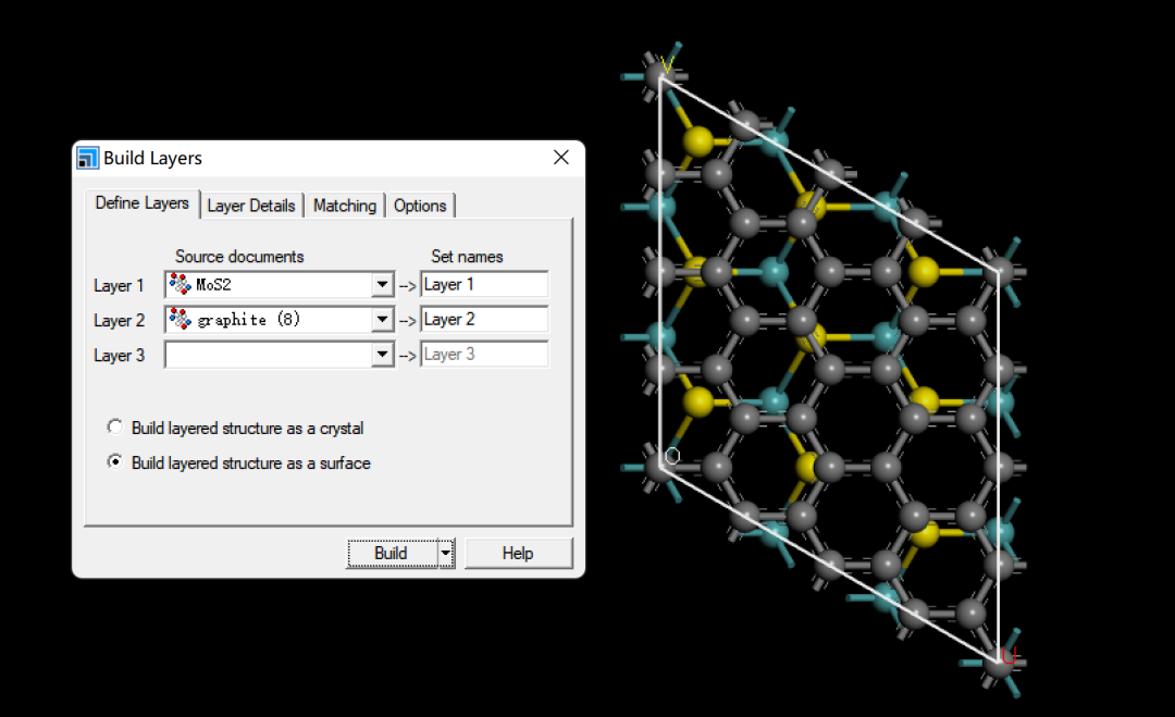 第一性原理||Material Studio半导体异质结建模教程（以石墨烯-MoS2为例） - 哔哩哔哩