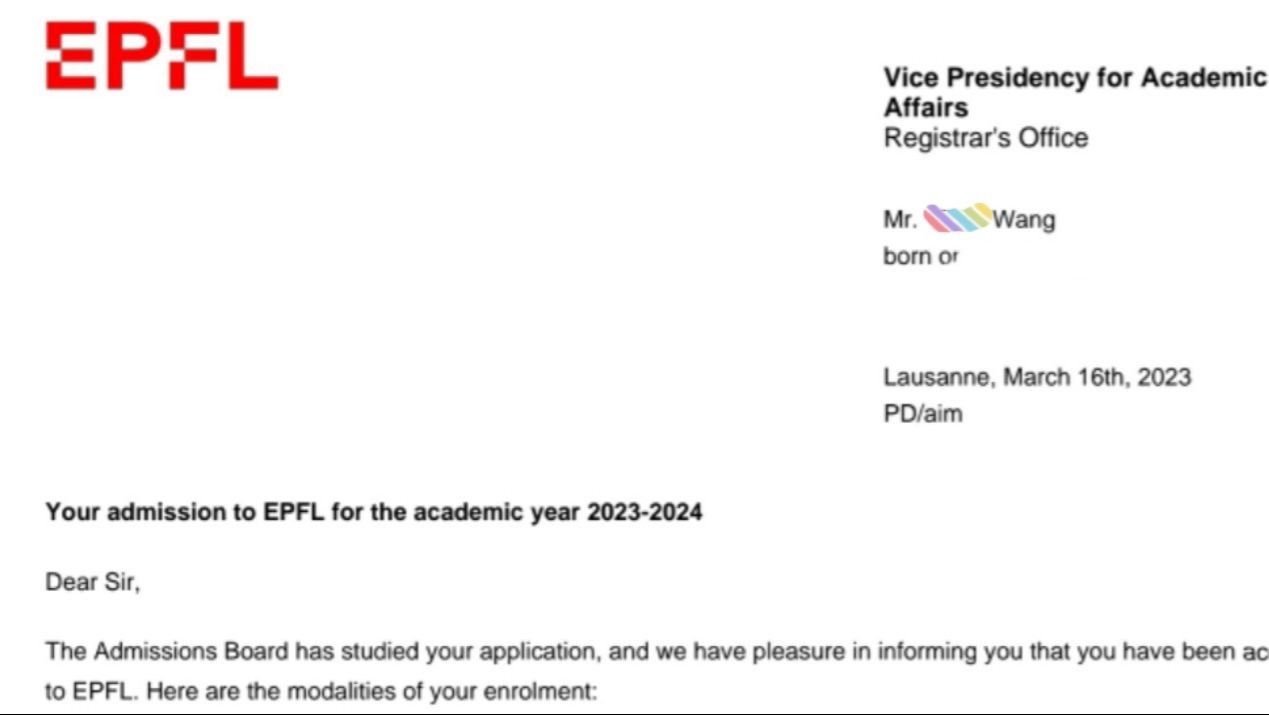 想起来继续更欧陆录取 EPFL - 哔哩哔哩