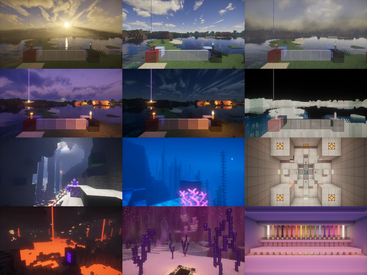 Iris加载器下《我的世界》80款光影的效果测试图 - 哔哩哔哩