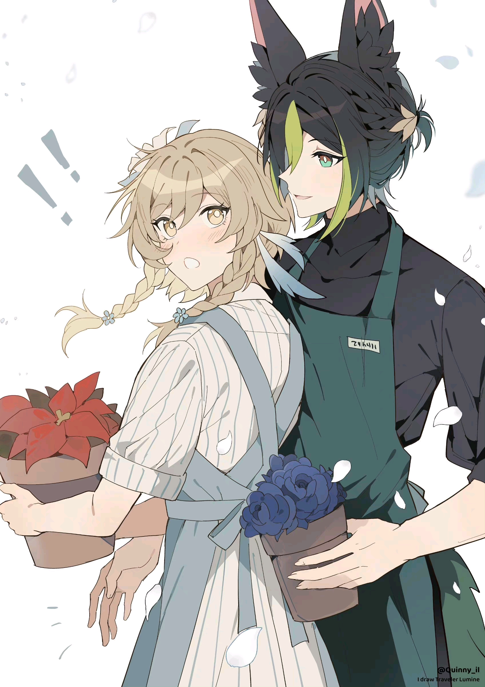 『原神CP绘』Quinny 提荧&魈荧&海荧&赛荧 - 哔哩哔哩