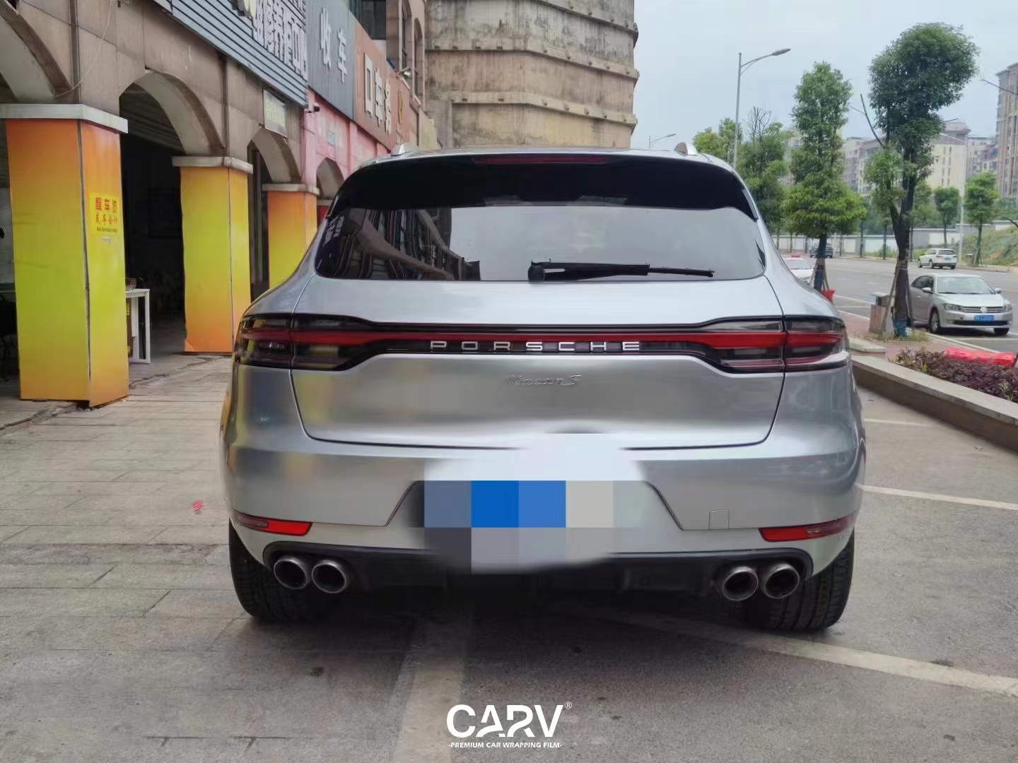 保时捷Macan卡孚改色膜白金石金属漆，温柔驶入冬日 - 哔哩哔哩