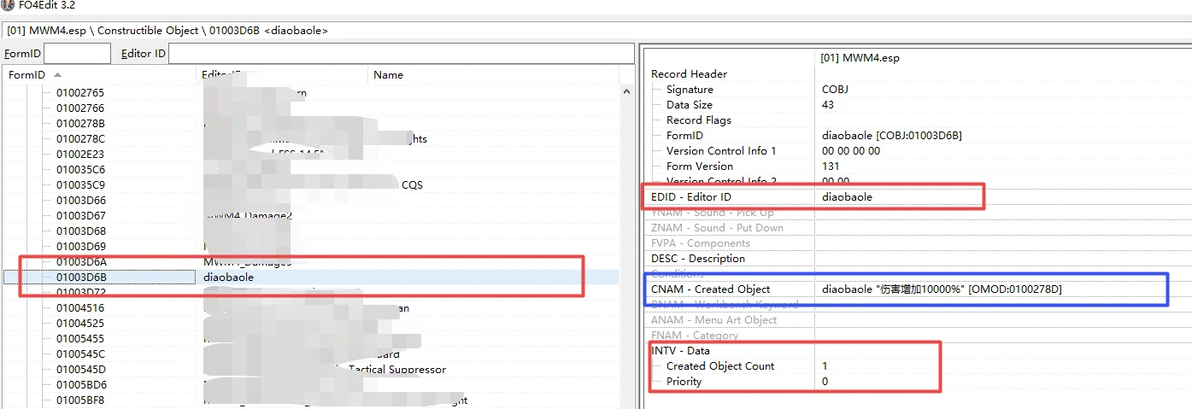【辐射4】基础教学之怎样使用FO4Edit修改MOD武器的各项数据。 - 哔哩哔哩