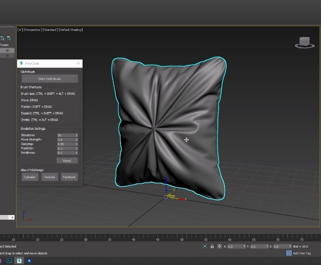 [汉化版]布料笔刷插件PolyCloth V2 ClothBrush - 哔哩哔哩