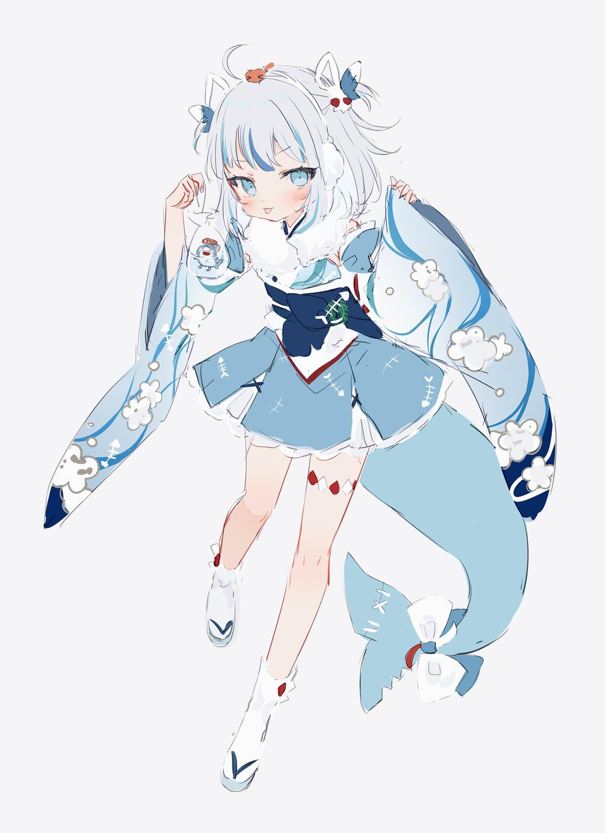 Gawr Gura高清壁纸【近百张合集】 #gawrt - 哔哩哔哩