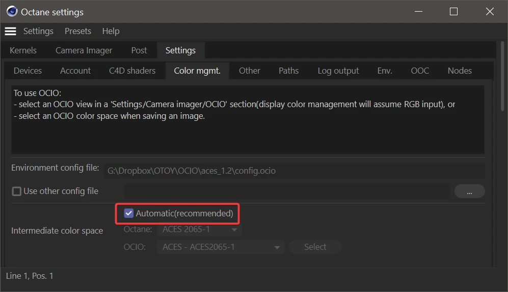 Octane ACES/OCIO如何设置？ - 哔哩哔哩
