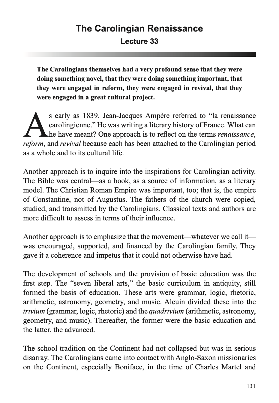 Lecture 33. The Carolingian Renaissance - 哔哩哔哩