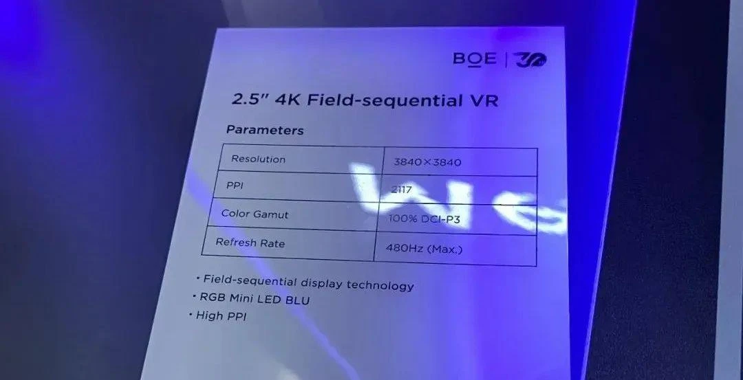2.5寸4K LCD？！京东方的场序Field Sequential技术详解 - 哔哩哔哩