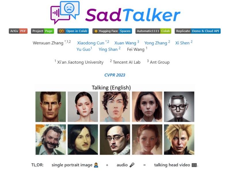 使用SadTalker创建免费AI主播，让图片会说话 - 哔哩哔哩