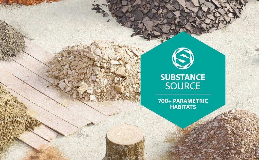SUBSTANCE SOURCE材质库更新 | 700+套参数化地表材质 - 哔哩哔哩