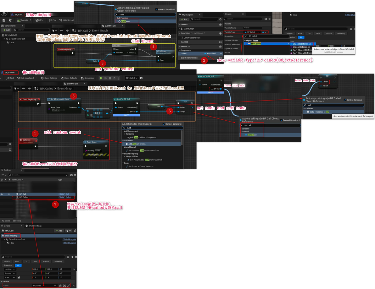 【UE Blueprint】蓝图间调用的方法 - 哔哩哔哩