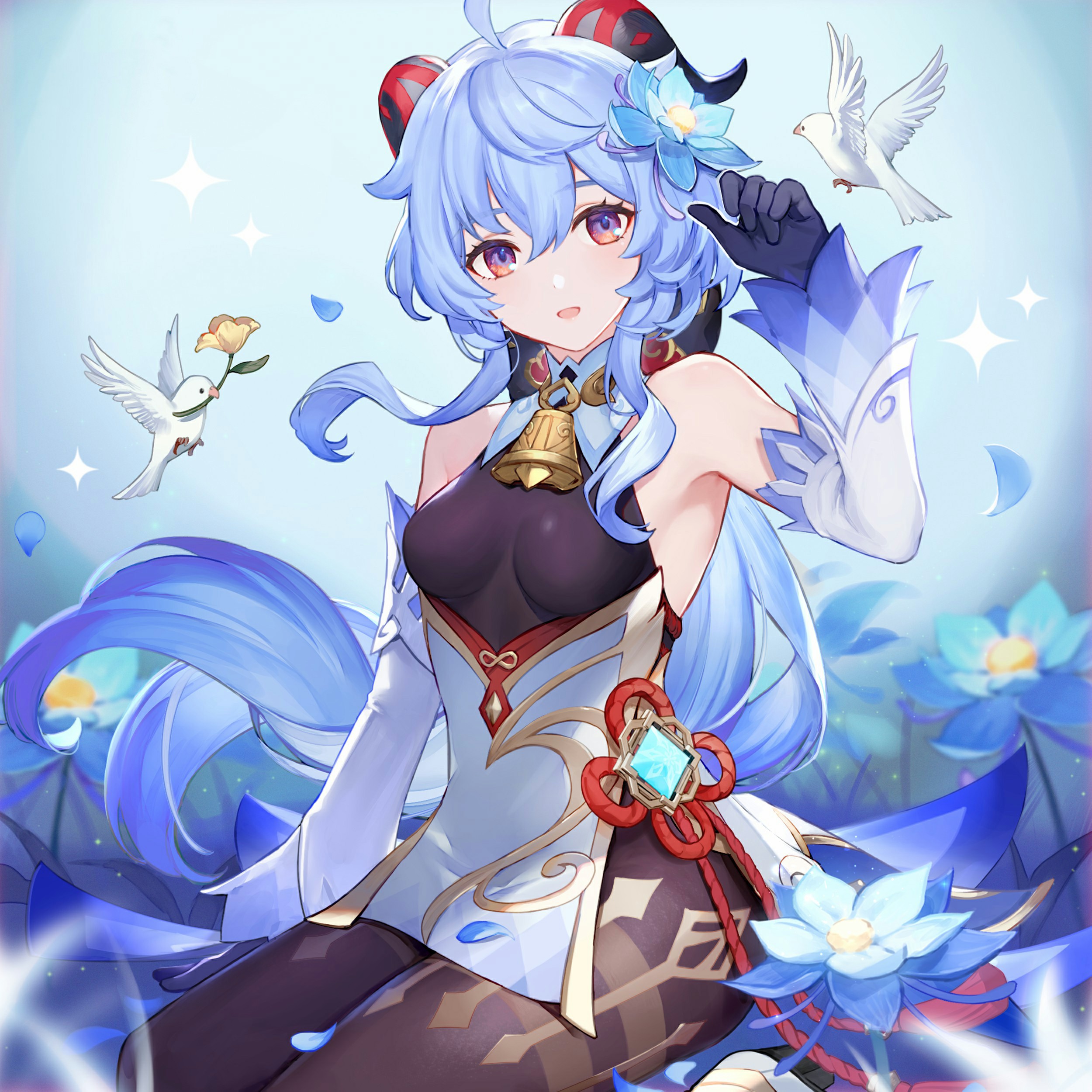 往期甘雨官方生日贺图修复8k无水印 哔哩哔哩