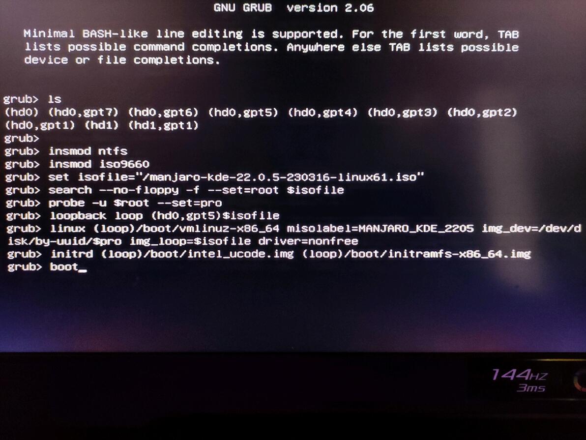 无U盘无额外软件使用Grub2引导挂载硬盘安装Manjaro等Linux双系统 - 哔哩哔哩