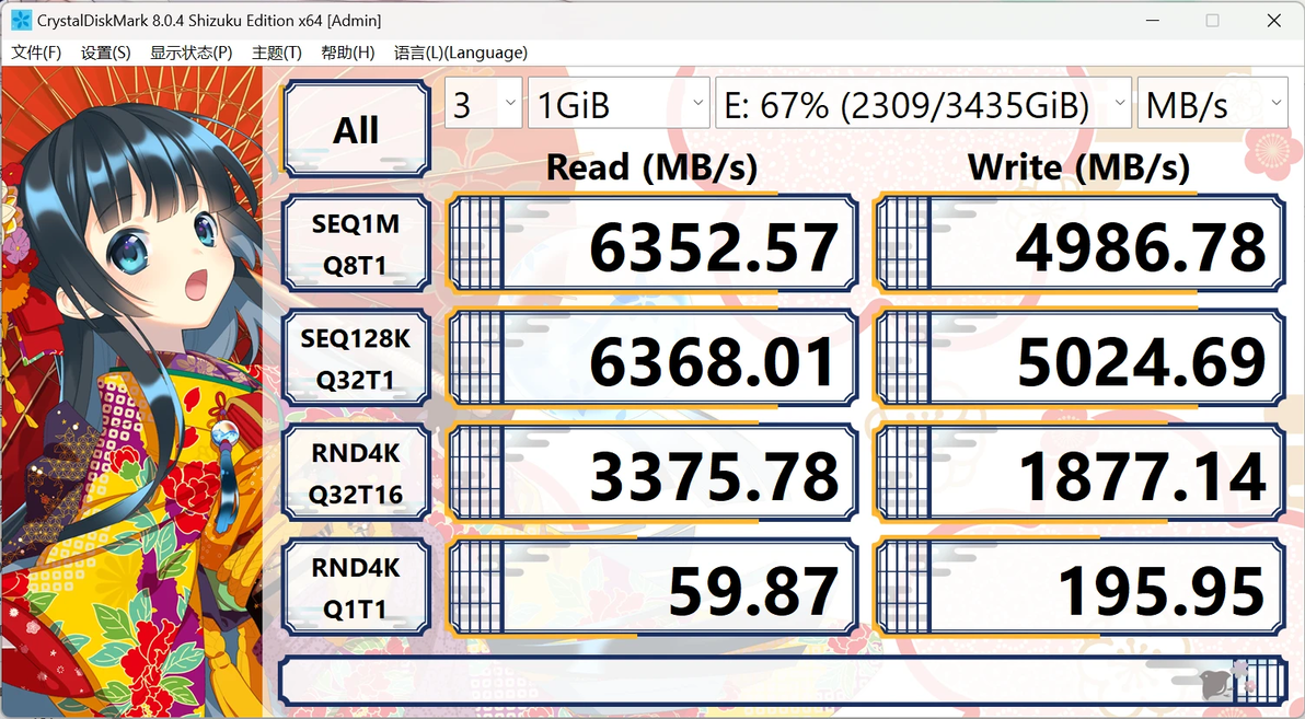 铠侠 XG7 4T 跑分/测试/测评 - 哔哩哔哩