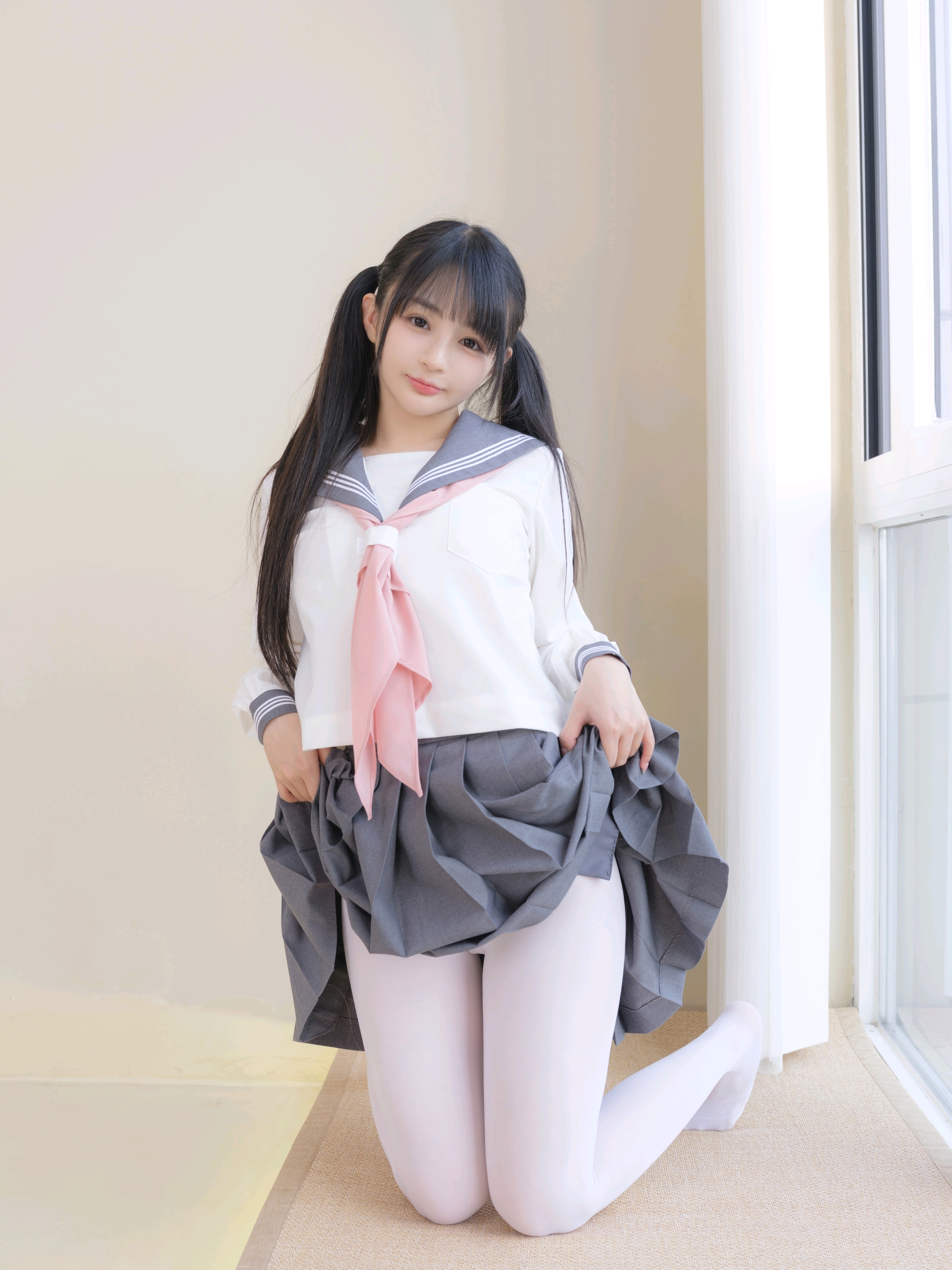 写真丨桜井宁宁 Jk白丝双马尾 哔哩哔哩