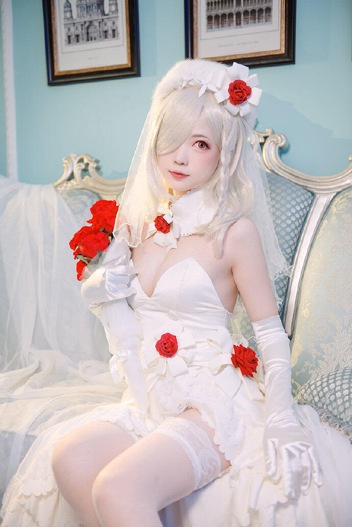 【COS正片】少女前线 G36C迈出步伐的你 白色礼服cos CN妖少you1 - 哔哩哔哩