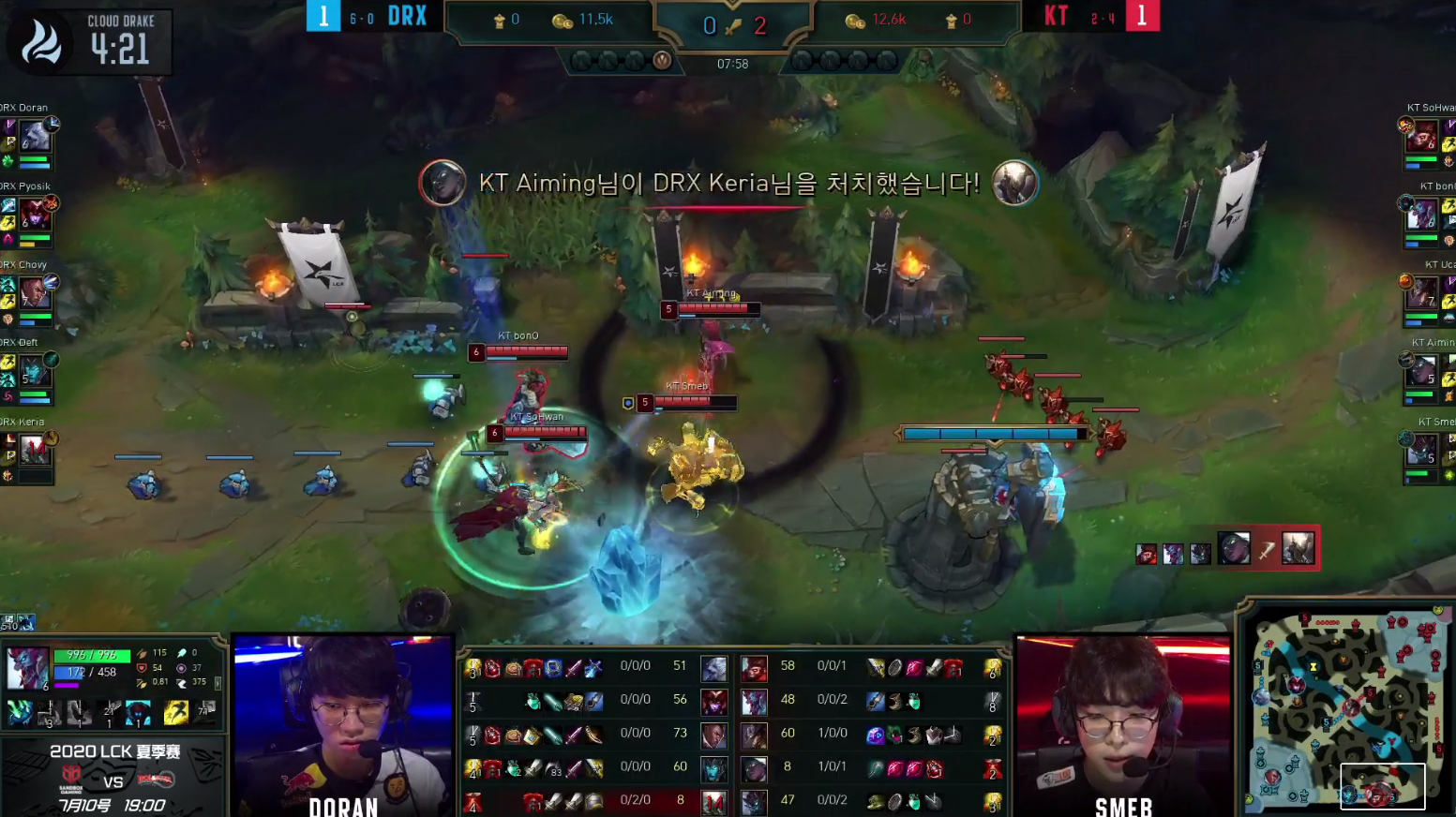 LOL：KT双上单登场爆冷终结DRX六连胜，Ucal回应亮IG图标！ - 哔哩哔哩