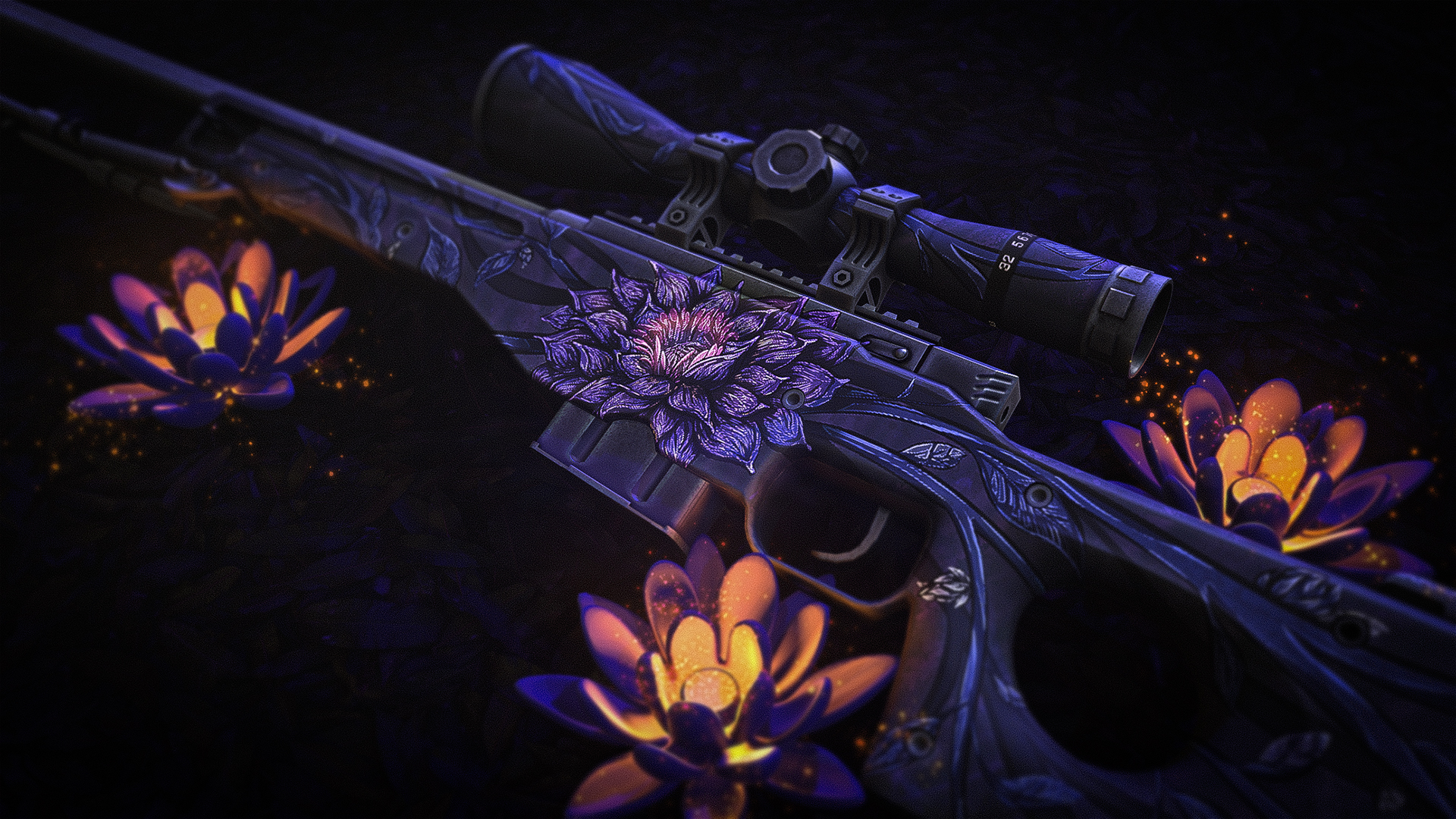 Steam创意工坊CSGO皮肤推荐(19)--Black Lotus 黑莲花系列 - 哔哩哔哩