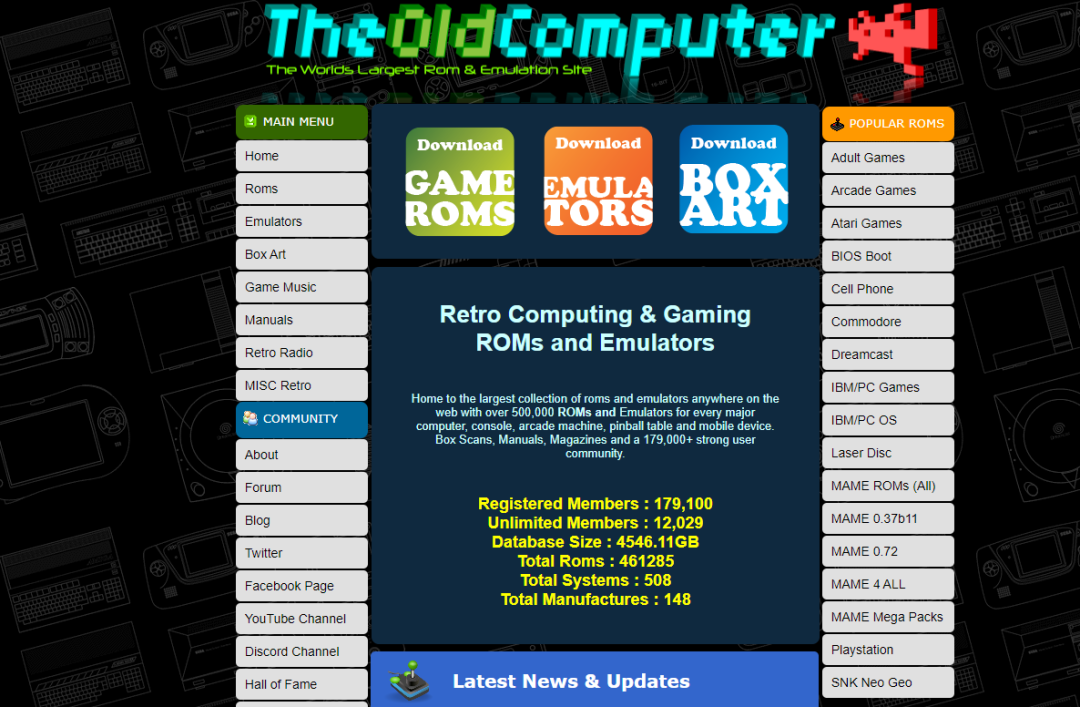 世界上最大的Rom和模拟站点 - 哔哩哔哩