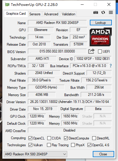 2020年最香显卡？卡诺基580简单测评 - 哔哩哔哩