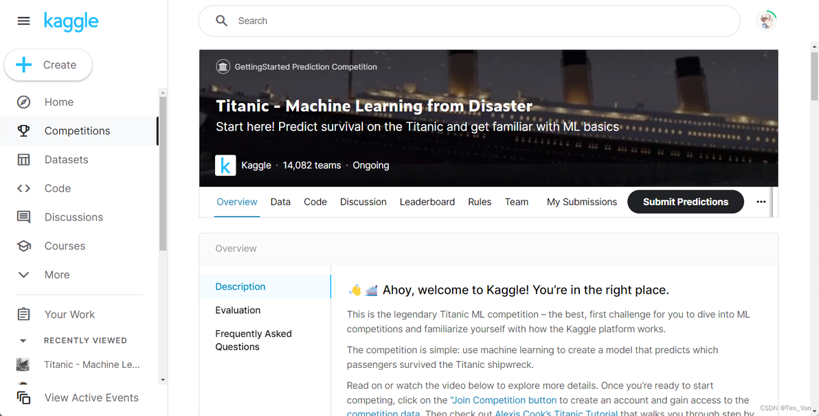 Titanic 泰坦尼克号预测-Tensorflow 方法-【Kaggle 比赛】 - 哔哩哔哩