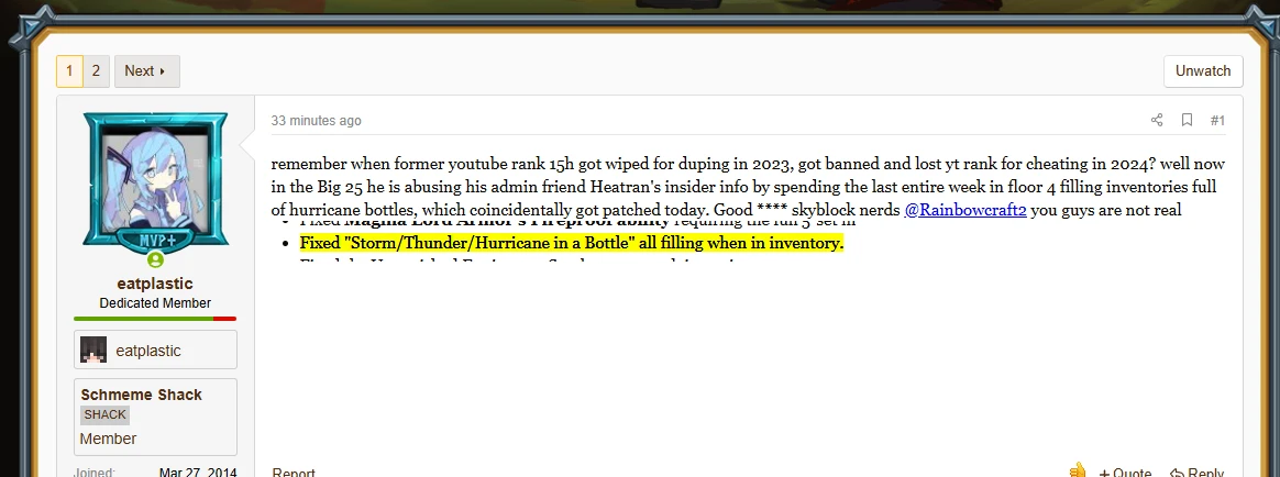 hypixel skyblock 2025/3/25 平衡和bug修复 - 哔哩哔哩