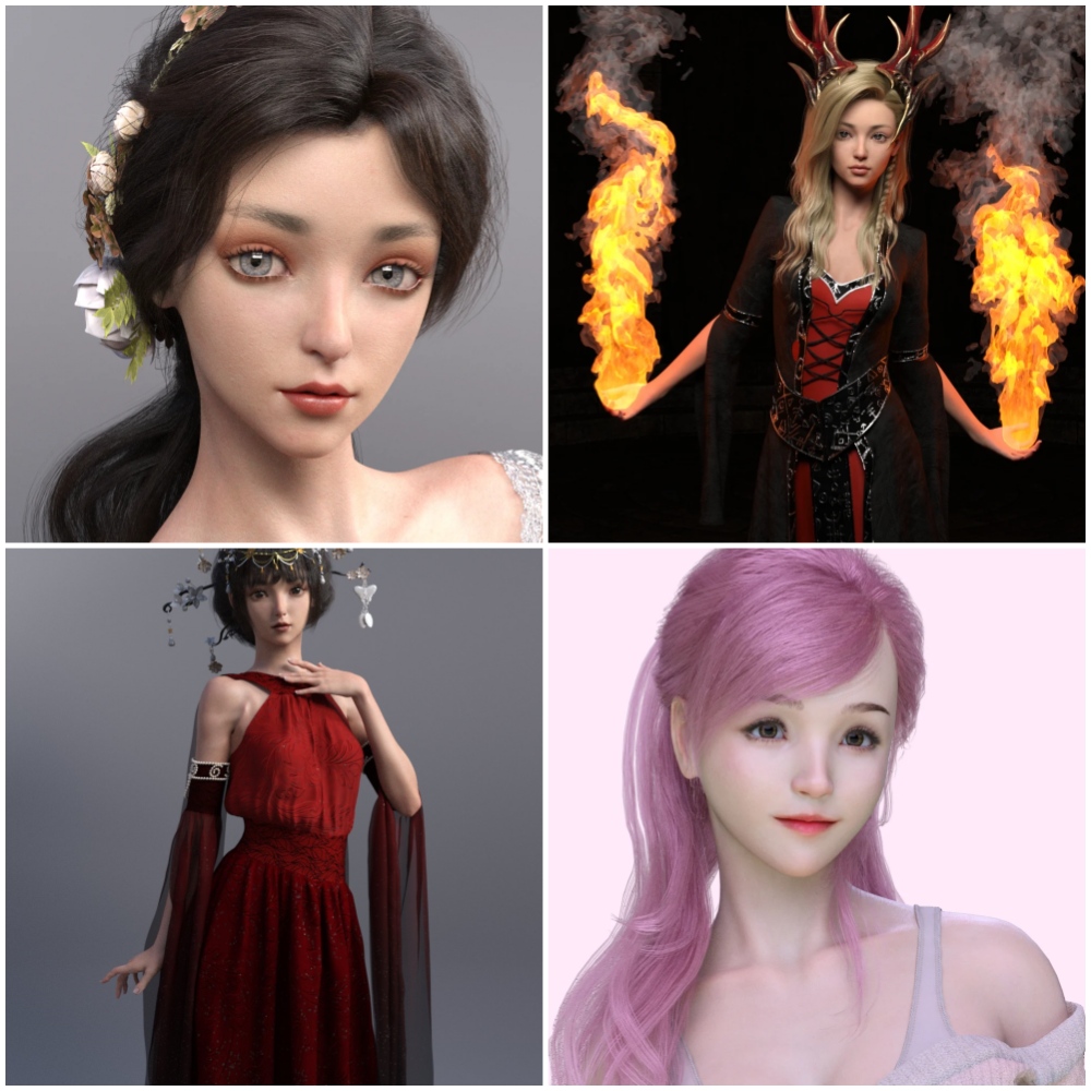 （二）20个DAZ亚洲女性角色精选合集包，DAZ8.1女性角色，DAZ女性角色下载 - 哔哩哔哩