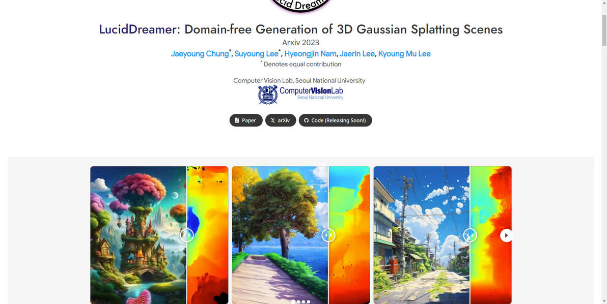 LucidDreamer：根据文字或图片生成高质量3D高斯泼溅场景 - 哔哩哔哩