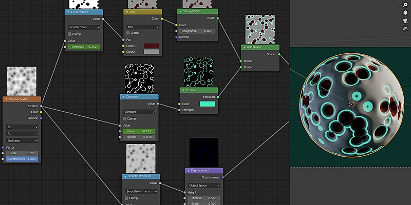 免费下载Blender插件-Node Preview v1.9节点缩略图可视化预览插件 - 哔哩哔哩