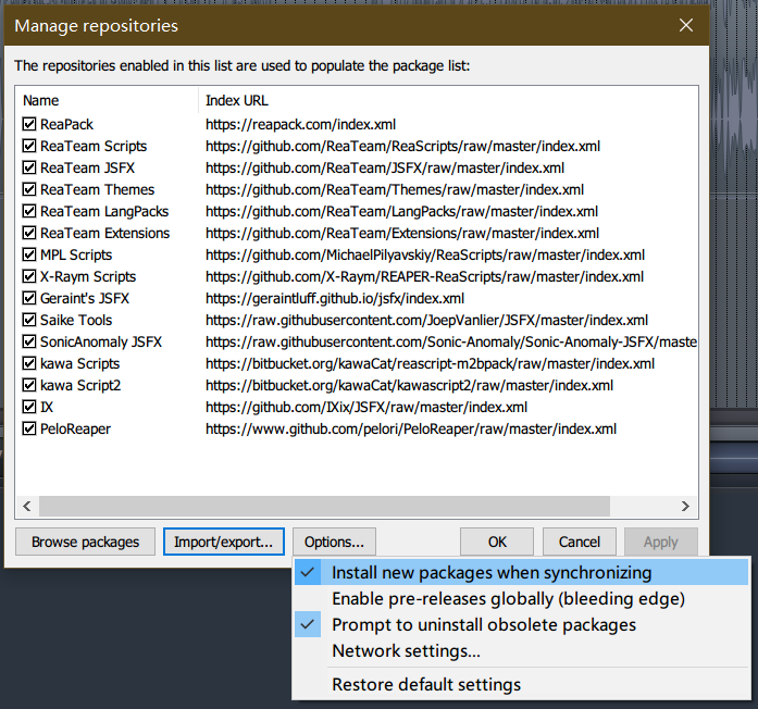 Reaper 小贴士：背起 ReaPack 的无限可能行囊——包管理器 ReaPack 入门教程 - 哔哩哔哩