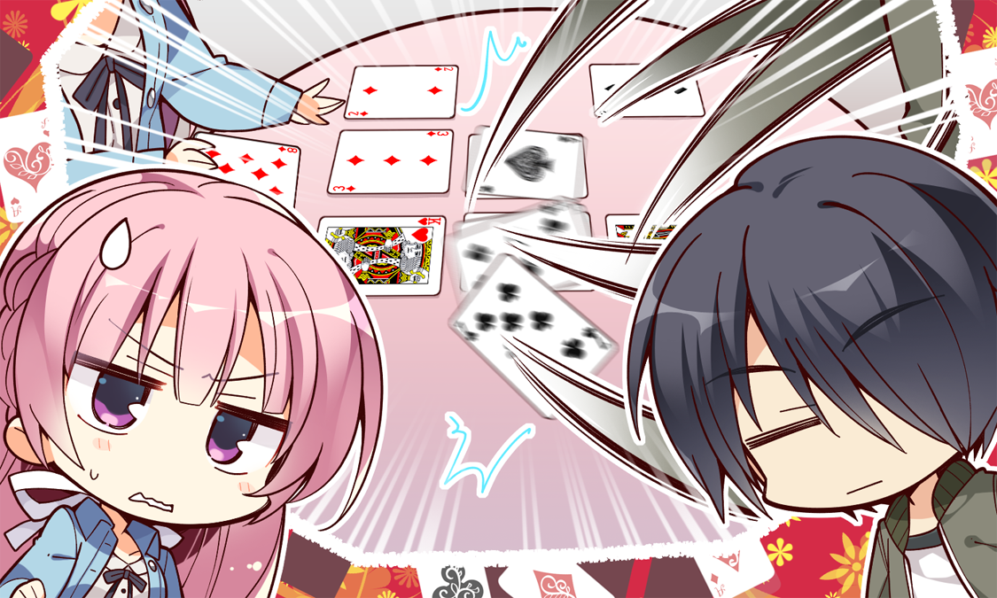 [GAL/YuzuSoft]Riddle Joker こもわた遙華SD原画欣赏 在原七海&三司绫濑部分 - 哔哩哔哩