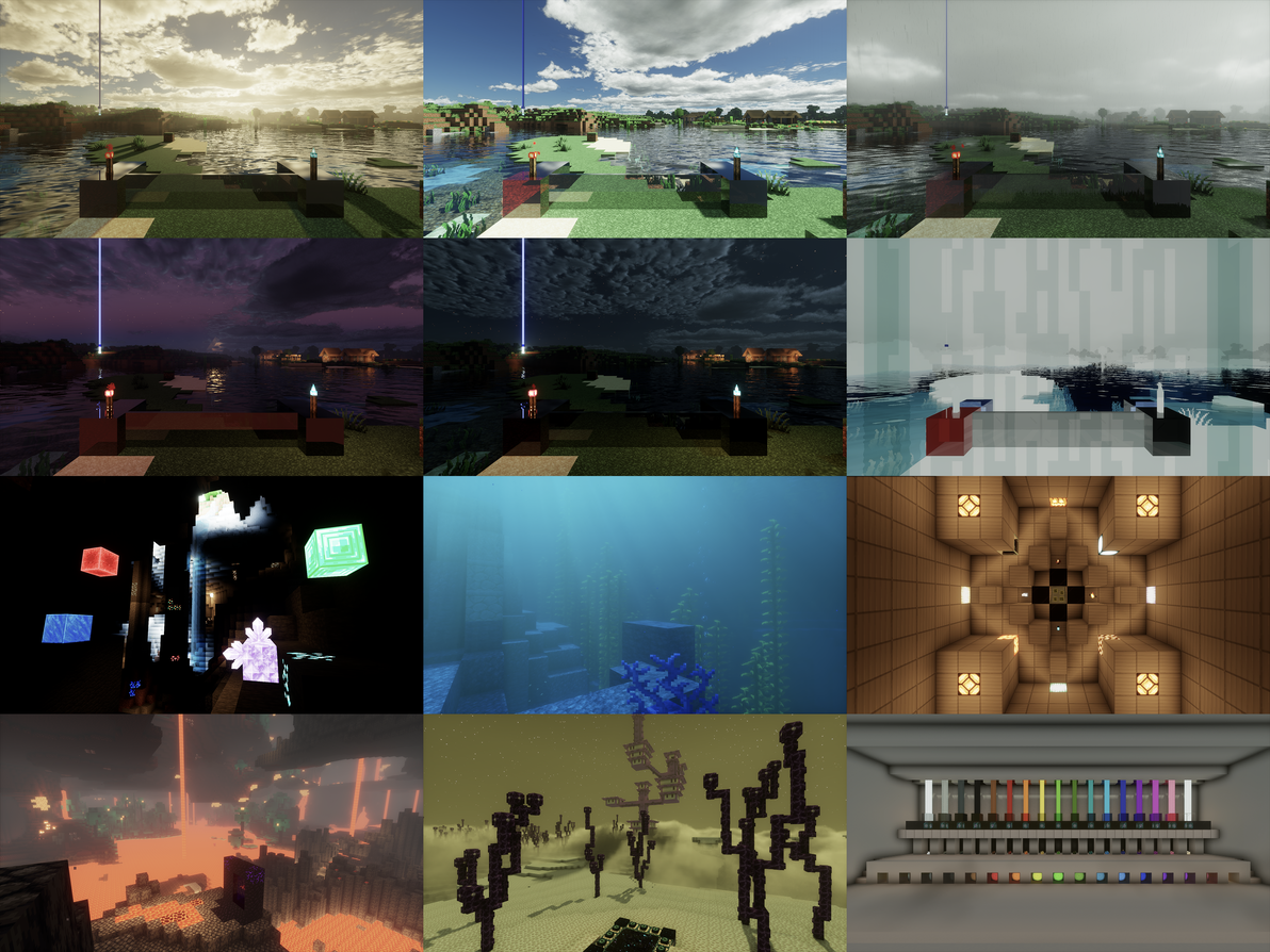 Iris加载器下《我的世界》80款光影的效果测试图 - 哔哩哔哩